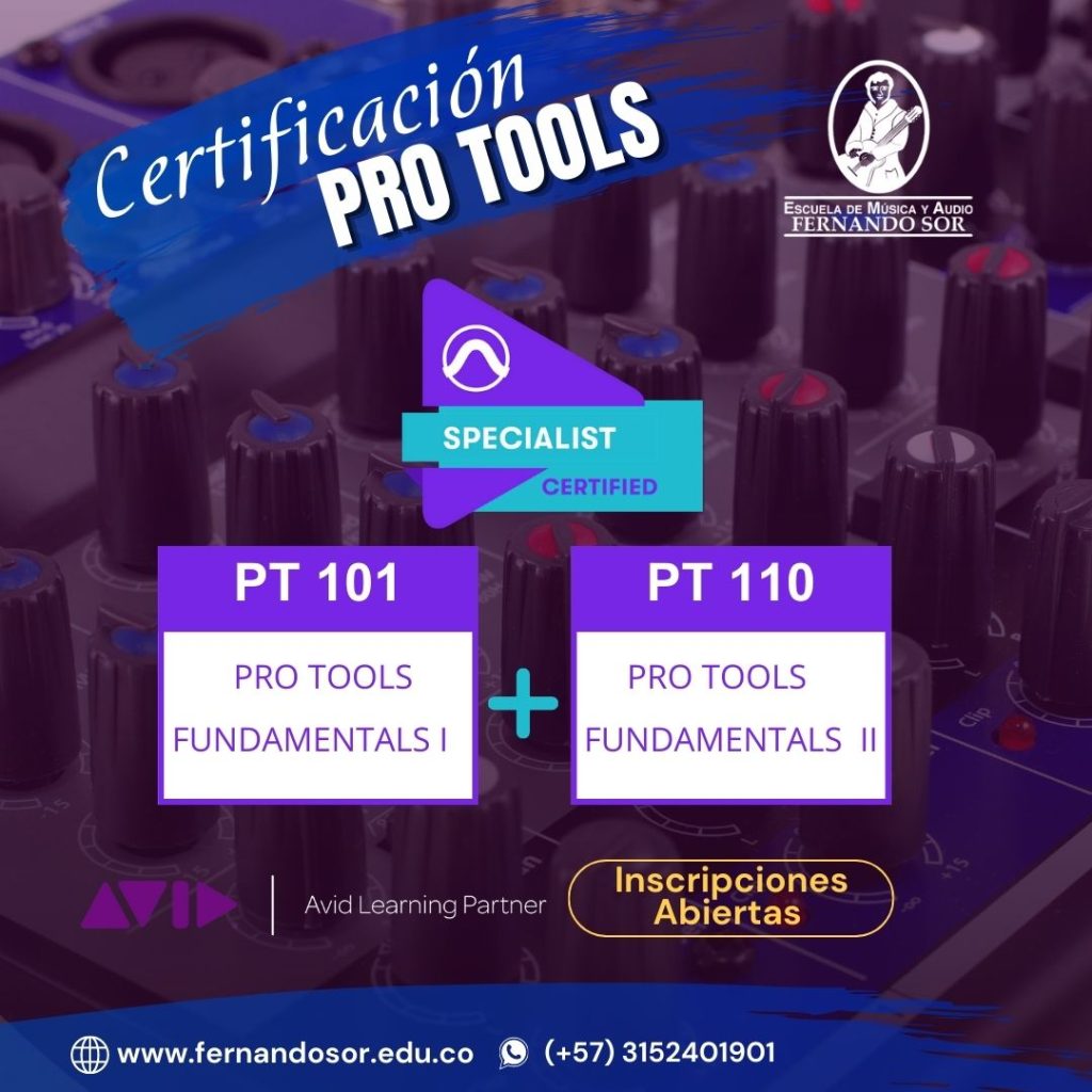 Certificaciones Avid Pro Tools Escuela Fernando Sor